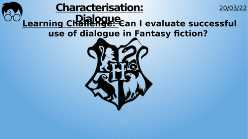 Fantasy Fiction: Dialogue in Harry Potter | Teaching Resources