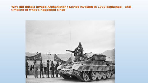 USSR Invasion of Afghanistan and USA's involvement | Teaching Resources