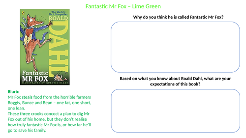 Guided Reading - Fantastic Mr Fox (Lime Green Book Level) | Teaching ...