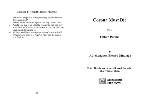 Corona Must Die and Other Poems | Teaching Resources
