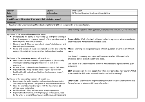 GCSE English language Eduqas Component 1 | Teaching Resources GCSE English language Eduqas Component 1 | Teaching Resources