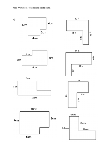 Year 5 - Area of Rectilinear shapes | Teaching Resources