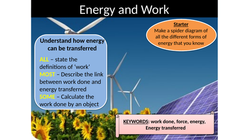 Energy and work - understand how energy can be transfered | Teaching ...