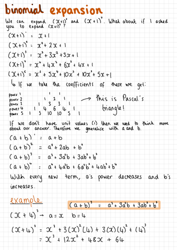 Binomial Expansion Notes (IGCSE Cambridge Additional Mathematics ... Binomial Expansion Notes (IGCSE Cambridge Additional Mathematics ...
