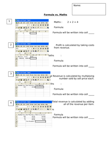 Maths vs. formulas | Teaching Resources