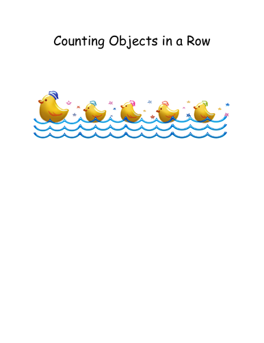 Counting Objects in a Row | Teaching Resources