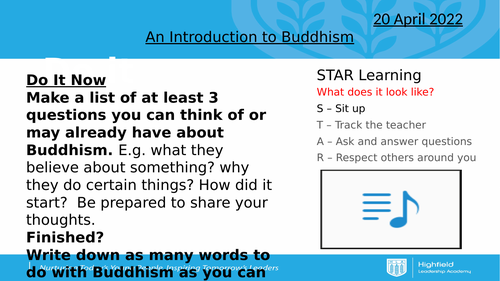 KS3 Introduction to Buddhism | Teaching Resources
