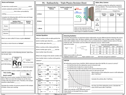 Ocr Gateway Gcse Physics P6 Revision Mat Teaching Resources