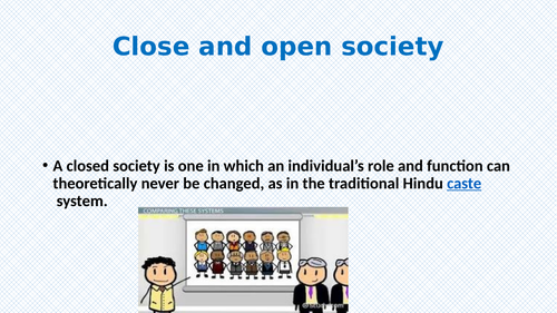 Stratification: Open and Close Society | Teaching Resources