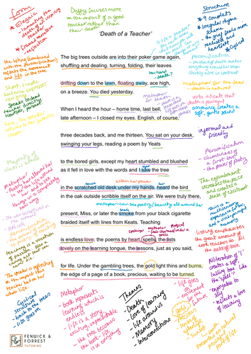 Annotated Carol Ann Duffy Poems (Bundle 3) | Teaching Resources