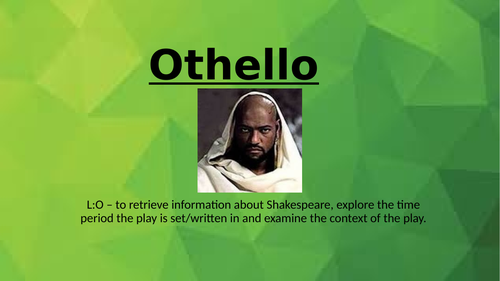 Othello introduction | Teaching Resources