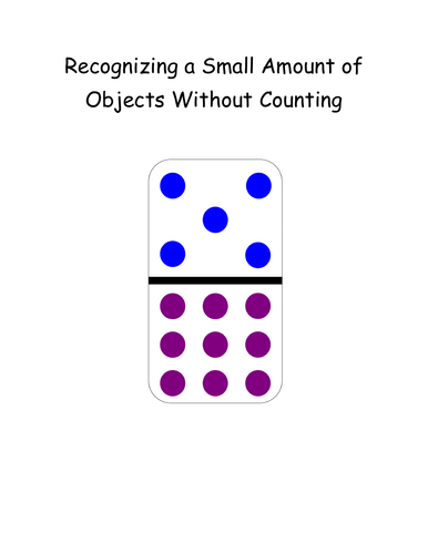 Recognizing Object Amount W/out Counting | Teaching Resources