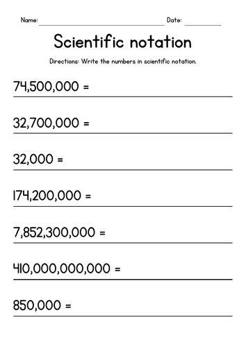 Writing Numbers in Scientific Notation | Teaching Resources Writing Numbers in Scientific Notation | Teaching Resources