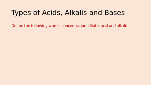 CIE iGCSE Acids, Alkalis, Bases, Salts and Oxides. | Teaching Resources