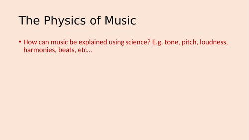 Science Club/Enrichment: The Physics of Music | Teaching Resources