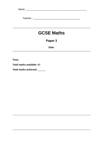 GCSE Foundation Paper 3 Predicted Paper summer 2022 (advanced ...