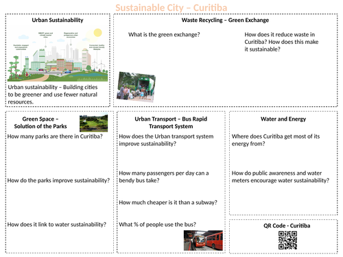 Sustainable City Revision Urban Issues & Challenges - AQA GCSE ...
