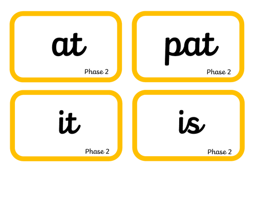 Phase 2-5 Phonics Word Cards | Teaching Resources
