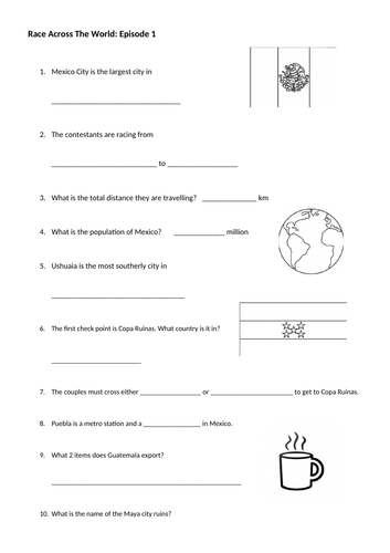 Race Across The World quiz | Teaching Resources