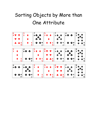 Sorting Objects by Multiple Attributes | Teaching Resources