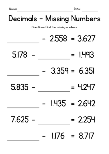 subtracting-3-digit-decimals-missing-numbers-teaching-resources