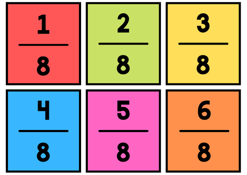 Fractions Matching Game Flashcards | Teaching Resources