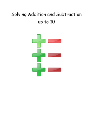 Addition and Subtraction up to 10 | Teaching Resources
