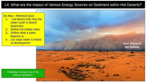 Desert Energy Sediment | Teaching Resources