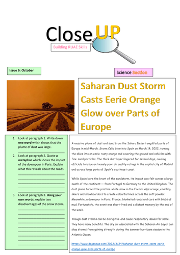 BGE Newspaper (RUAE Skills): Issue 6 | Teaching Resources BGE Newspaper (RUAE Skills): Issue 6 | Teaching Resources