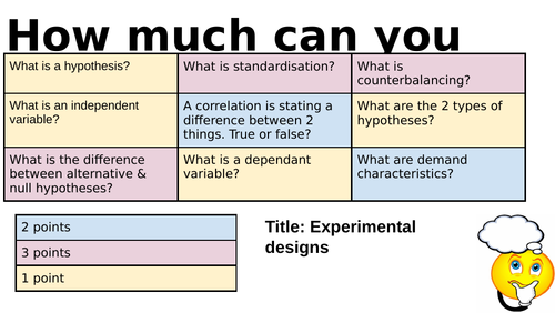 Experimental designs lesson (OCR GCSE Psychology) | Teaching Resources