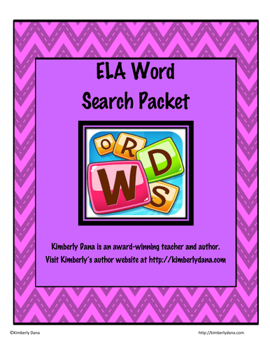 ELA Word Search Packet | Teaching Resources
