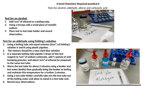 A-level Chemistry Required practical 6 | Teaching Resources