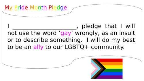 Pride Month 2024 Pledge | Teaching Resources