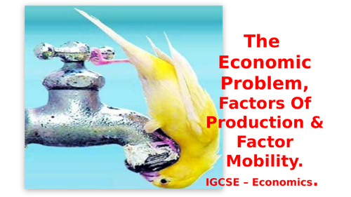 The Economic Problem, Factors Of Production & Factor Mobility. IGCSE ...