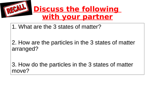 Edexcel Chemistry Topic 2 States of Matter | Teaching Resources