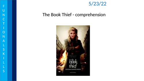 Functional skills The Book Thief comprehension and narrative | Teaching ...