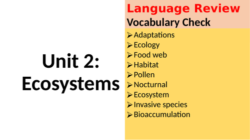 Year 8 Biology Unit 2 Ecosystems | Teaching Resources
