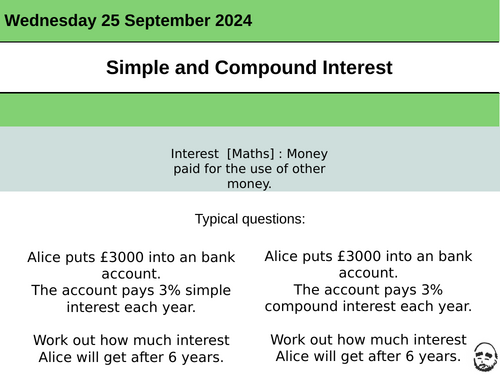 Simple and compound interest | Teaching Resources
