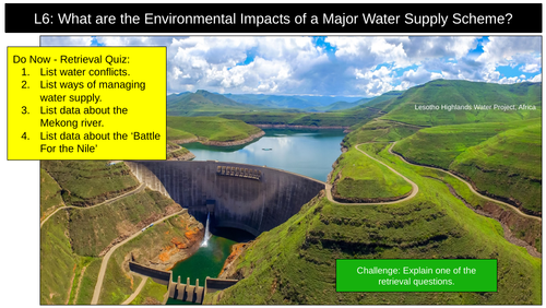 Major Water Scheme Environmental Impacts | Teaching Resources