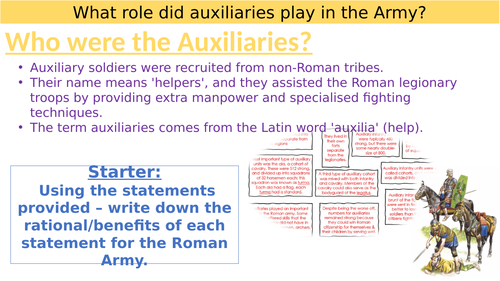 Roman Auxiliaries OCR | Teaching Resources Roman Auxiliaries OCR | Teaching Resources