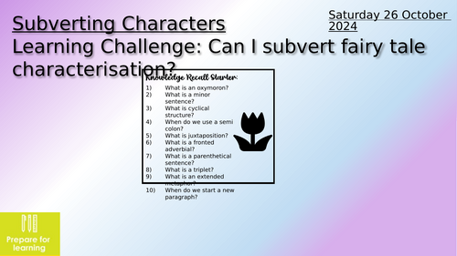 Fairy Tales: Subverting Character, structure, and sentences | Teaching ...