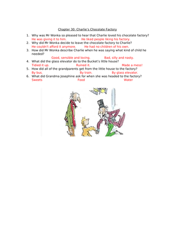 Charlie and the Chocolate factory KS1 Literacy resources | Teaching ...