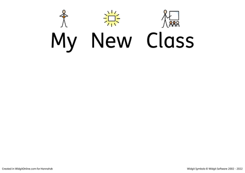 SEN New class transition booklet with Widgit symbol | Teaching Resources