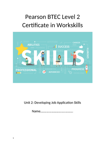 Workskills 2021 Unit 2 whole unit | Teaching Resources