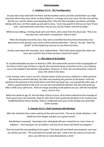 Visions | Teaching Resources