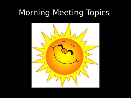 Morning Meeting PowerPoint | Teaching Resources