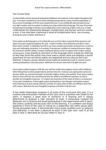 Report comments Year 2 End of Year | Teaching Resources Report comments Year 2 End of Year | Teaching Resources