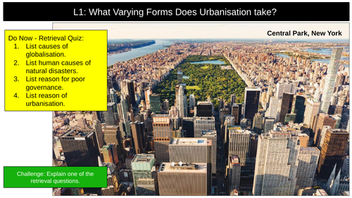 Contemporary Urban Environments AQA | Teaching Resources