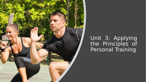 BTEC First Sport (2018) - Unit 3: Applying the Principles of Personal ...