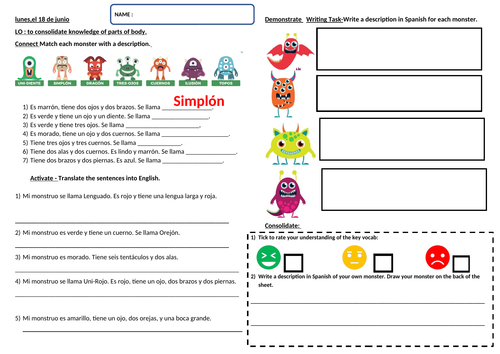 Partes Del Cuerpo De Un Monstruo Para Imprimir Monstruos De Goma Eva